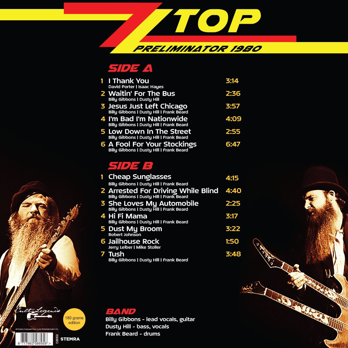 ZZ Top - Preliminator 1980 Live LP. - Dubman Home Entertainment